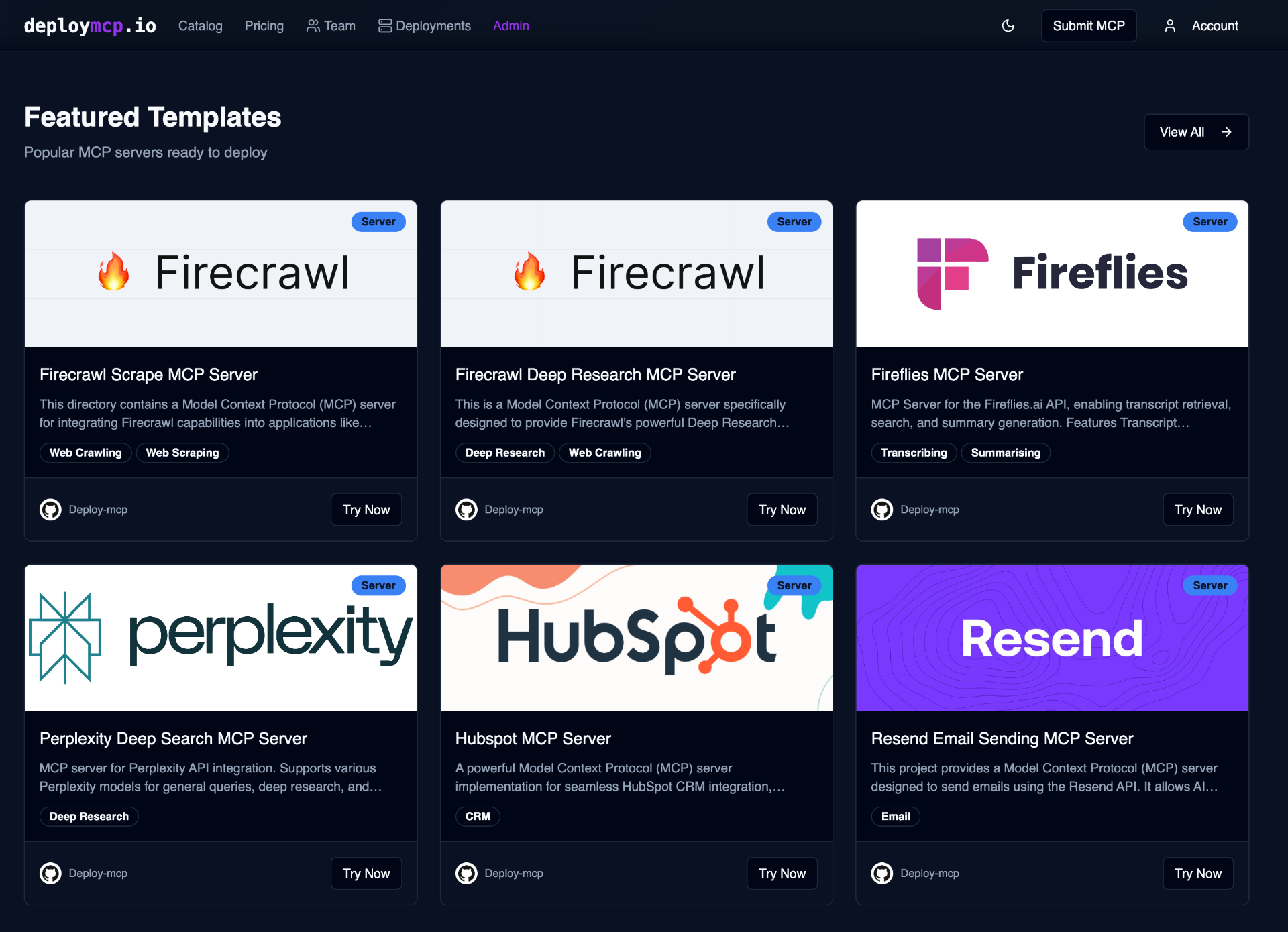 Deploy MCP Servers in 1-Click | Model Context Protocol